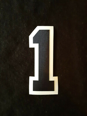 Tackle Twill Numbers 4" Block 2 Color NHL, NFL, NBA Authentic Jersey ...