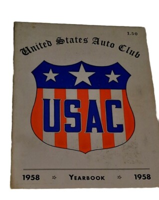 Vintage USAC 1958 Yearbook Record Book Sprint & Stock Car Auto Club Racing | eBay