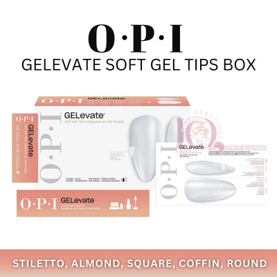 OPI GELevate Soft Gel Extensions Box [Stiletto, Almond, Square, Coffin ...