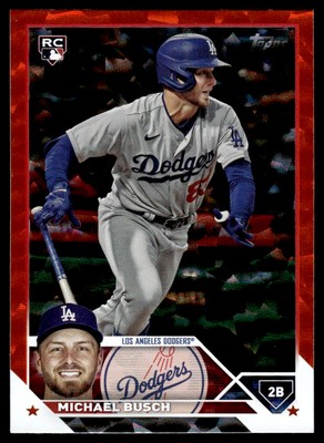 2023 Topps Update Orange Foilboard Michael Busch Rookie 225/299 Los ...