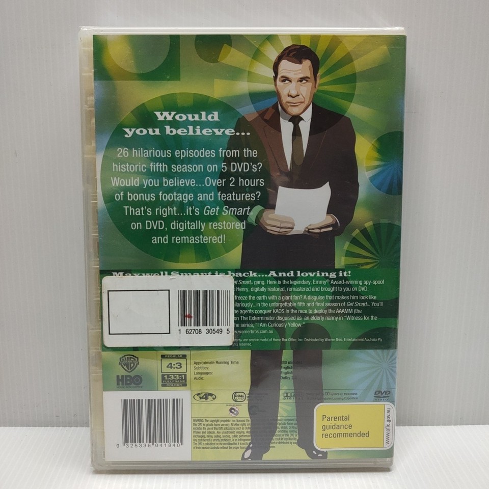 Get Smart : Season 5 (Box Set, DVD, 1969) Brand New Sealed R4 Free Post ...