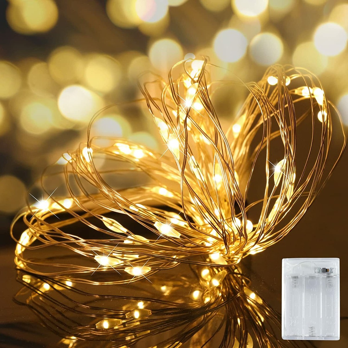 Copper Wire Battery Powered Lights Light Battery Operated LED Cool