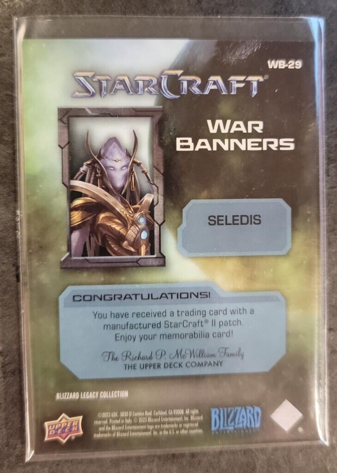 2023 Upper Deck Blizzard Legacy - War Banner - Protoss - Seledis WB-29 ...
