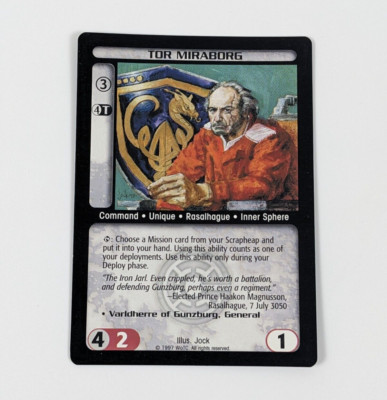 BATTLETECH CCG Counterstrike Expansion TOR MIRABORG Rare WotC NM/M | eBay
