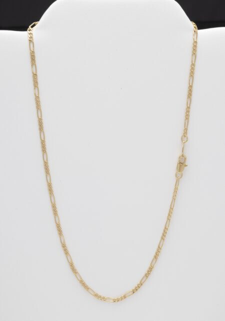 24K GOLD PLATED 20" TINY ITALIAN FIGARO CHAIN 2 MM | eBay