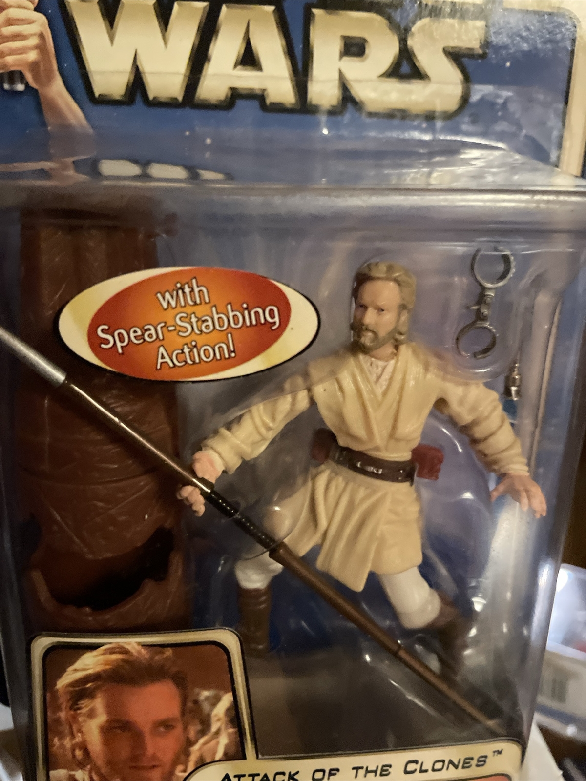 2002 Star Wars OBI-WAN KENOBI-Acklay Battle #01 Attack of the Clones ...