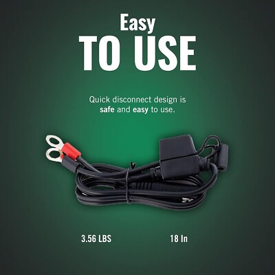 Quick Connect Cable Battery Tender Ring Terminal Harness Fused Charger ...