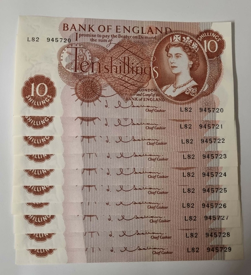 OLD BRITISH BANK NOTES 10 SHILLINGS ONE POUND £1 FIVE POUNDS £5 CHOOSE ...