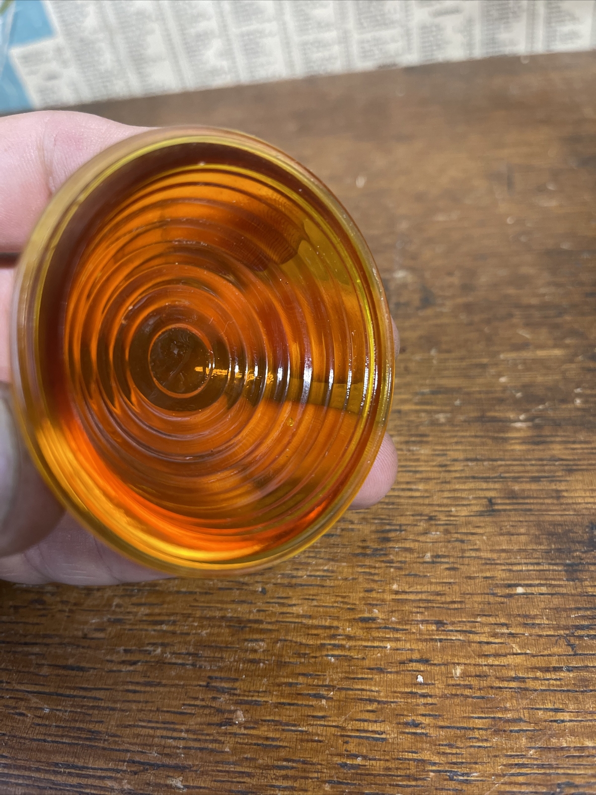 antique Amber glass Marker Light cover | eBay