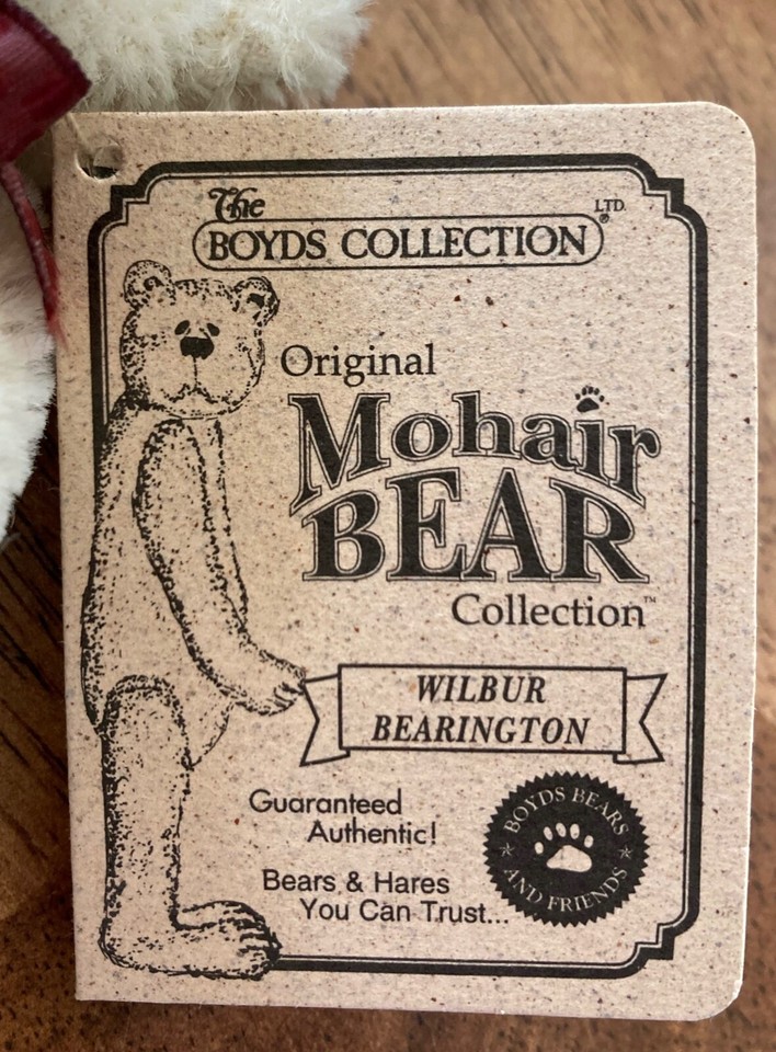 SALE-Boyds Bears WILBUR BEARINGTON 5" Plush Mohair Bear #590085-10 ...