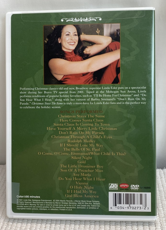 Linda Eder Christmas Stays the Same Dvd Here Comes Santa Claus Rudolph ...