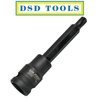 US PRO TOOLS Impact T45 Long Torx / Star Bit Socket 1/2" Drive 3850 ...