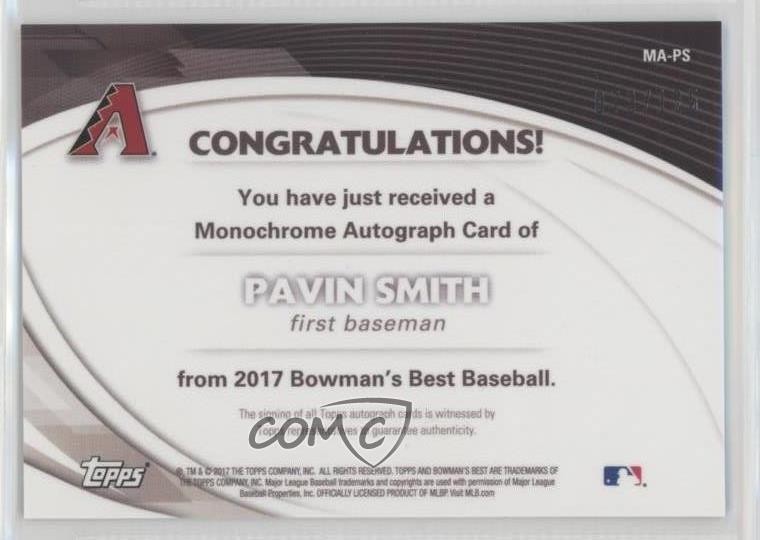 2017 Bowman's Best Monochrome Auto /125 Pavin Smith #MA-PS Auto | eBay