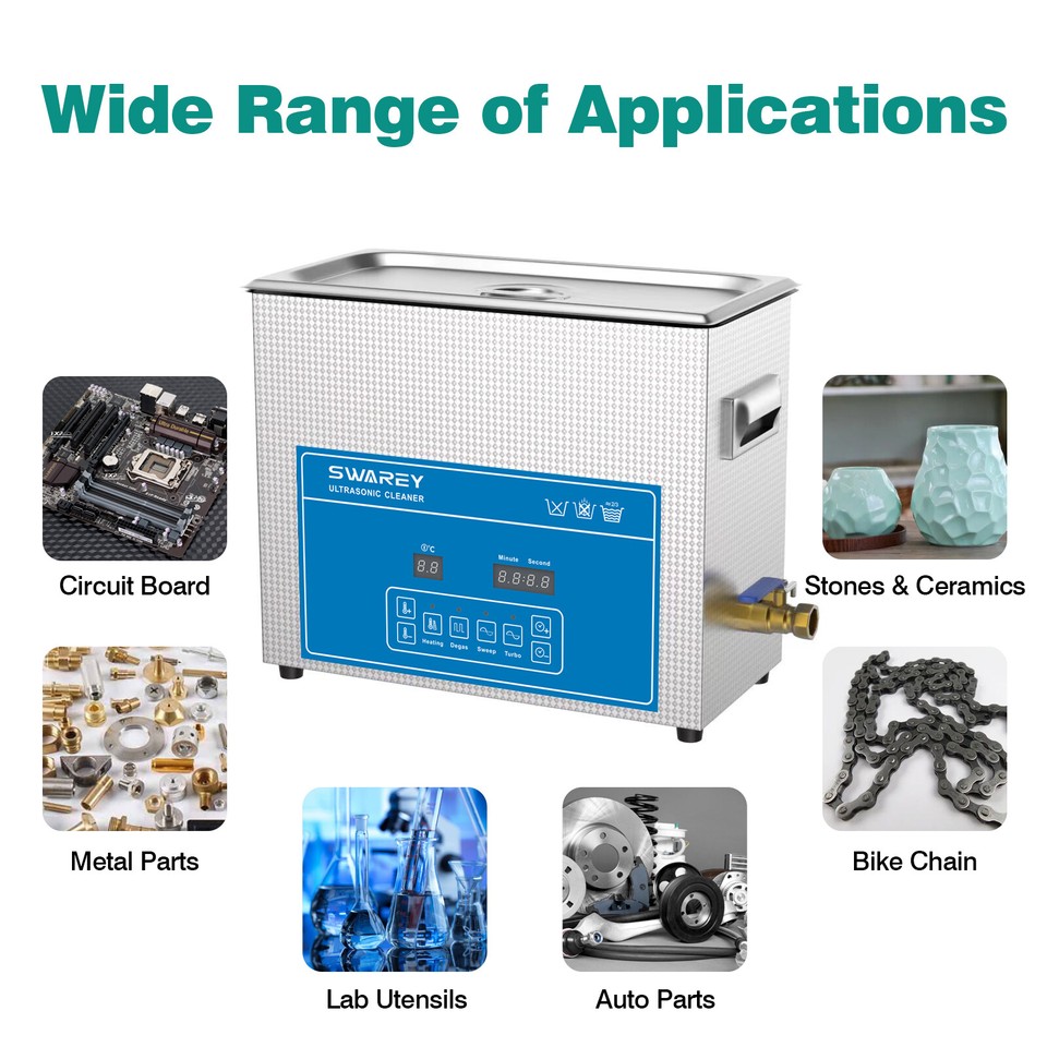 Professional 0.5-6L Ultrasonic Cleaner Device Jewellery Coins Cleaning ...