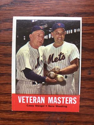 1963 Topps Veterans Masters #43 New York Mets Casey Stengel Woodling ...