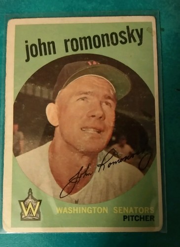 1959 TOPPS JOHN ROMONOSKY #267 WASHINGTON SENATORS VINTAGE | eBay