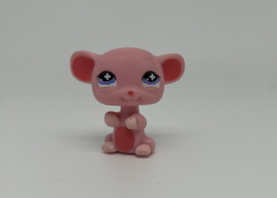 Littlest Pet Shop #633 ~ Pink Mouse w/Purple Eyes - Cross Pupils | eBay