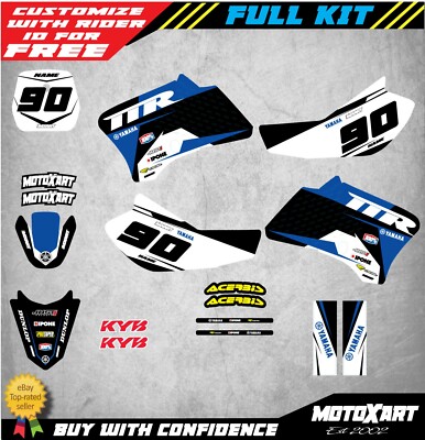 Full Custom Graphic Kit STRENGTH STYLE fits Yamaha TTR 90 decals ...