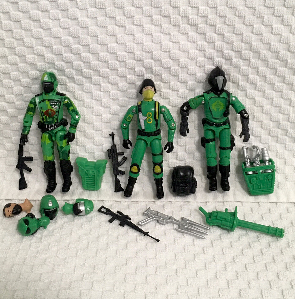 GI Joe Black Major Custom Cobra Crimson Camo Guard Green Coil Trooper ...