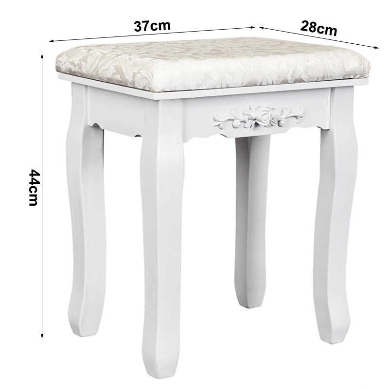 Bedroom Dressing Table Stool Vanity Stool Dresser Chair Padded Seat ...