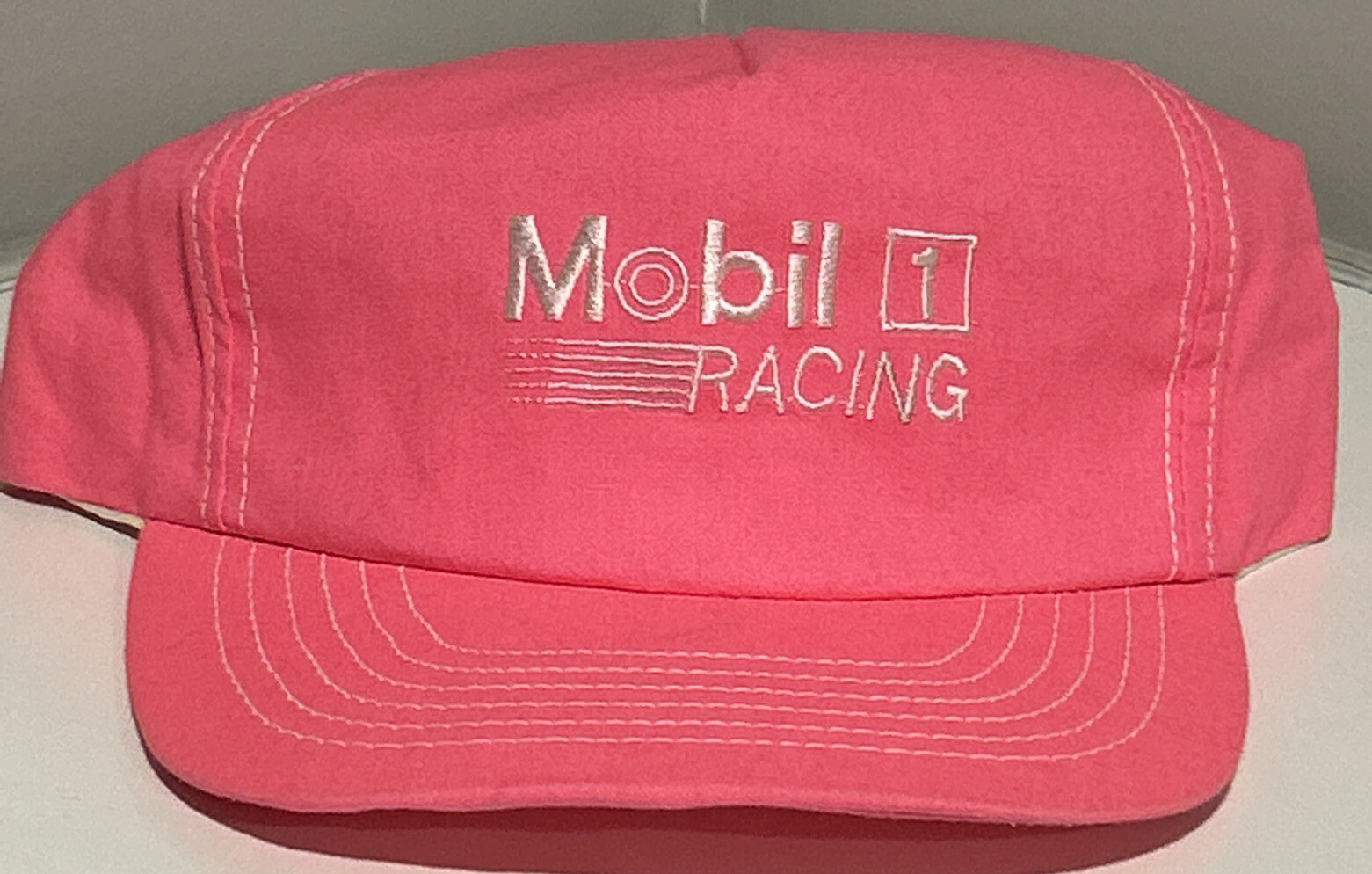 MOBIL 1 RACING PINK RETRO SNAPBACK BASEBALL HAT CAP V… - Gem