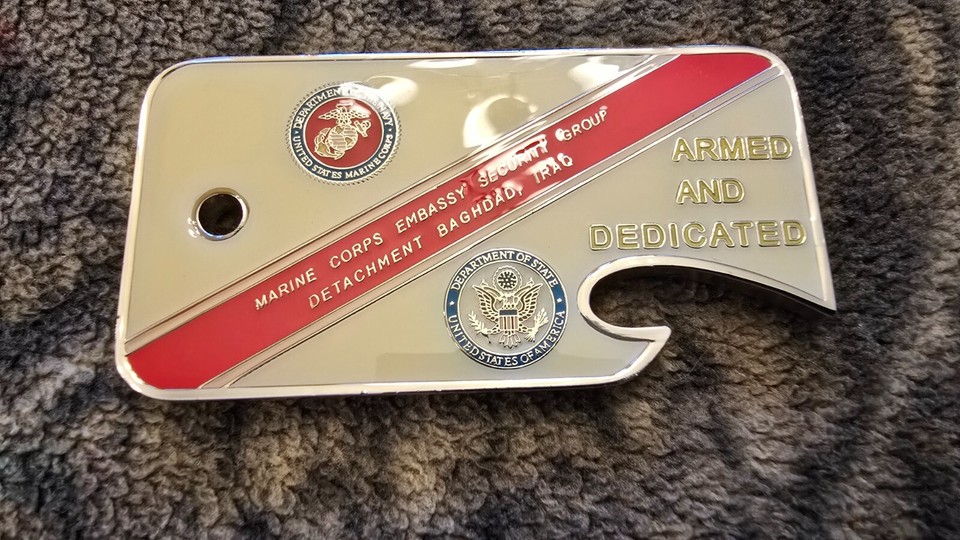 USMC MSG Det Baghdad Challenge Coin set (of 4 Coins) Marine Corps w ...