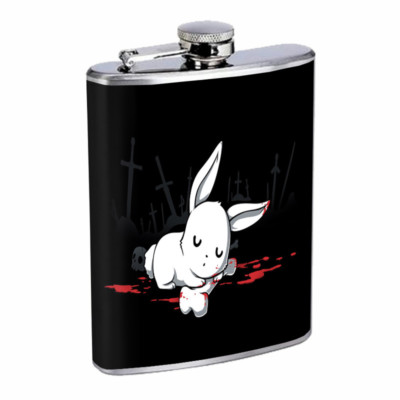 Bunny Bone Em1 Flask 8oz Stainless Steel Hip Drinking Whiskey | eBay