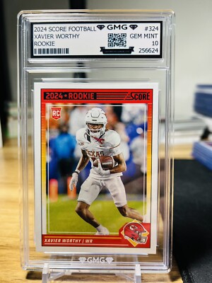 2024 Score Football Xavier Worthy Rookie GMG Graded 10 Gem Mint 💎 RC ...