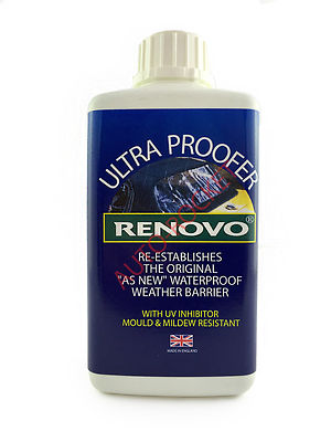 Renovo Ultra Proofer 500ml, Waterproofs Canvas Soft Top Convertible Car ...