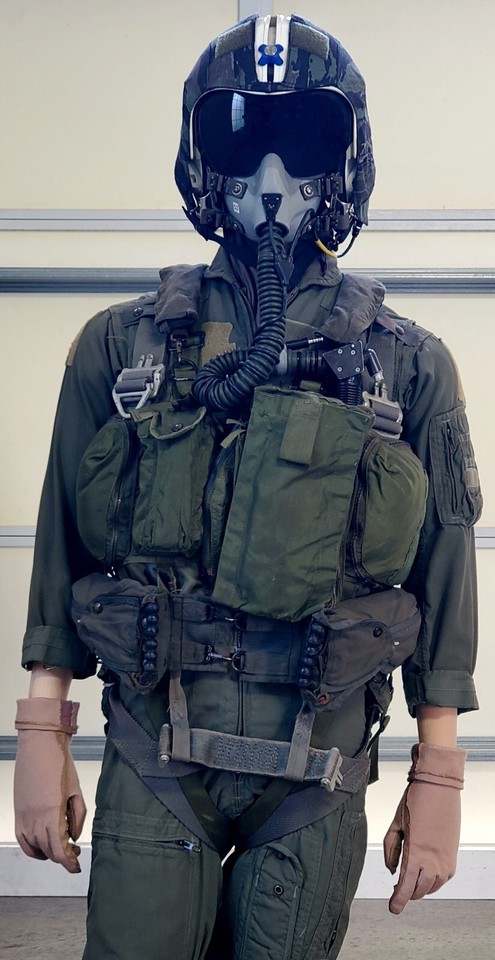 HGU-33 With MBU-12 Oxygen Mask Flight Helmet, PRK-37 Pilot Helmet Cover ...