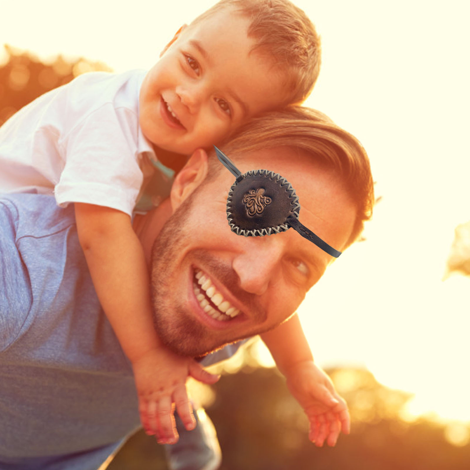 Pirate Eye Patches for Adults Retro PU Leather Eye Patch Fancy Dress ...