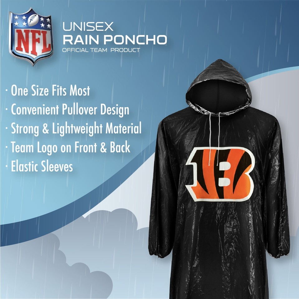 Impact Design NFL Team Unisex Rain Poncho - Regular Men and Women Rain ...