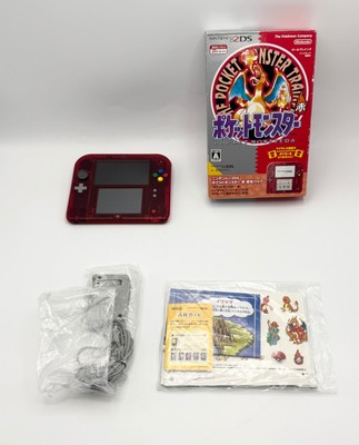 Nintendo 2DS Pokemon Clear Red Console Charger Box giapponese ver [BOX ...