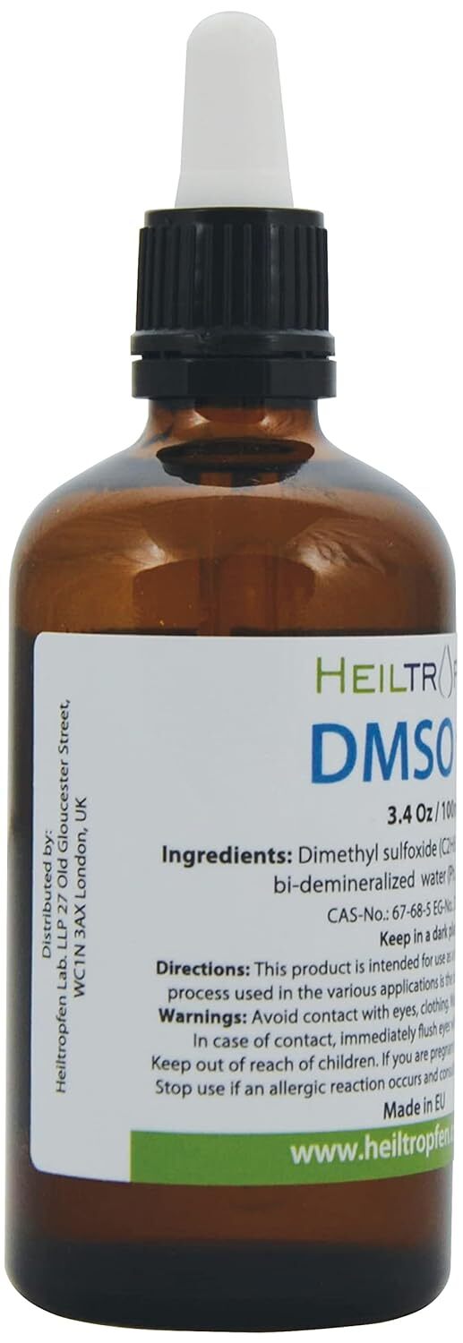 70 Dmso Dimethyl Sulfoxide Pharmaceutical Grade Low Odor Glass Bottle 3 ...