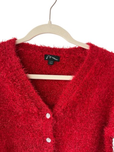 Art Class Target Girl's Size Large 10 12 NWT Sweater Red Fuzzy Cropped ...