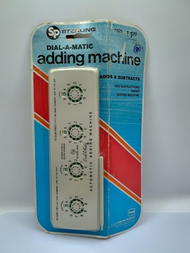 1972 Sterling Dial-a-Matic Adding Machine / Sealed Package #625 | eBay
