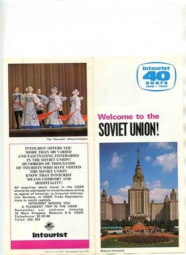 Welcome to The Soviet Union Brochure Intourist 40 Years 1929 - 1969 | eBay