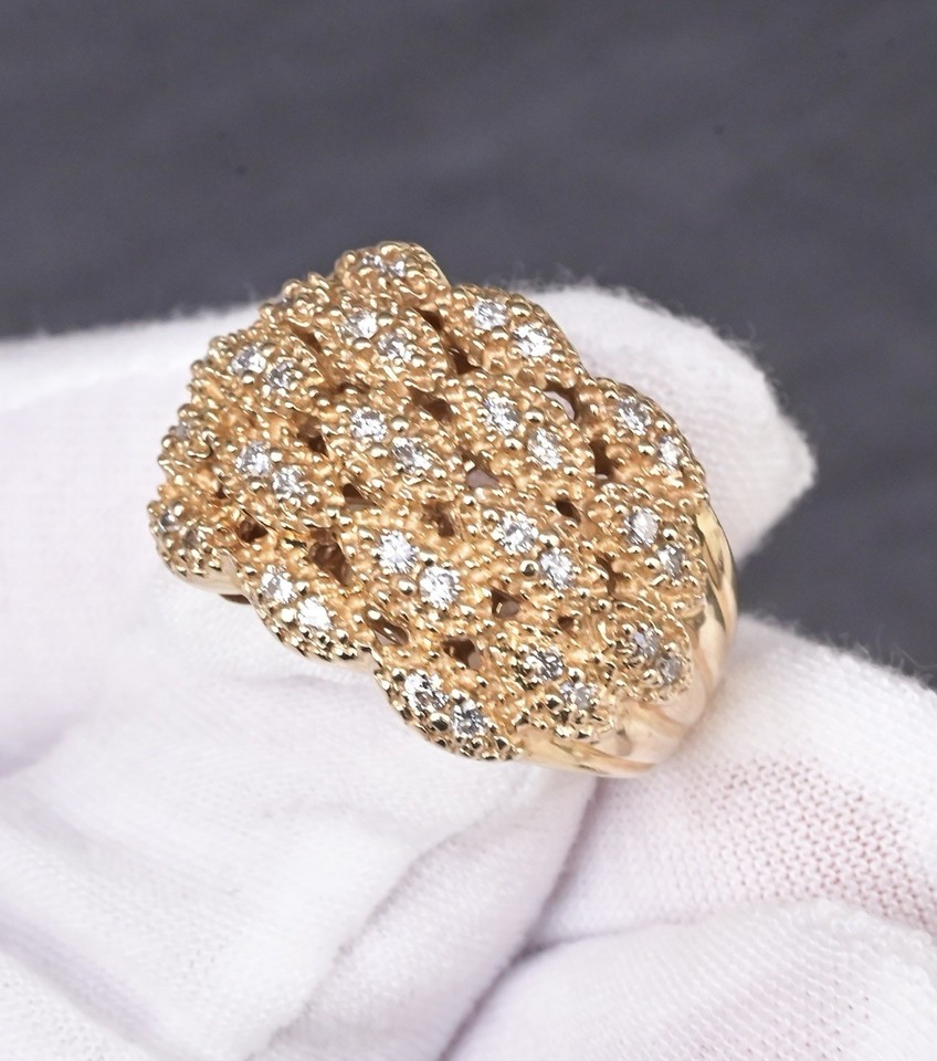 Sonia B 14K Diamond Cluster Ring • 15.04g Solid Gold • Size 8 | eBay