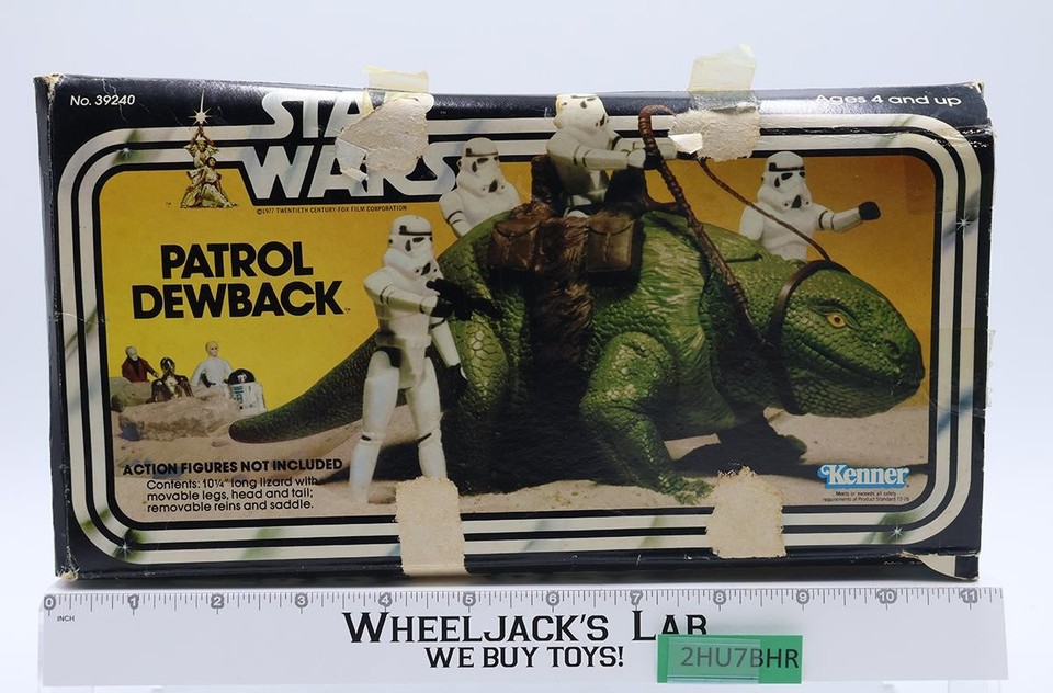 Patrol Dewback 100% Complete W/Box Star Wars 1983 Kenner Action Figure ...