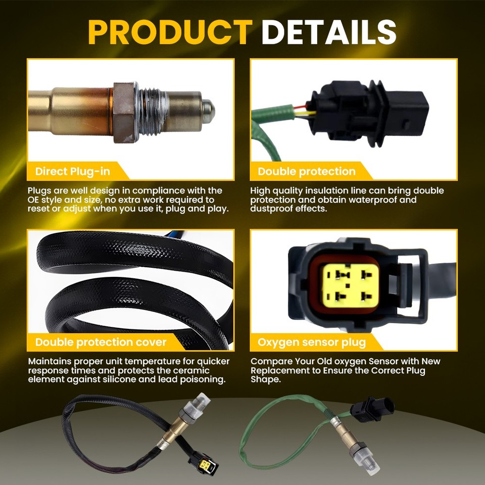 4PCS Sensor Oxygen Up&Downstream for Mercedes-Benz CL550 C300 E350 ...