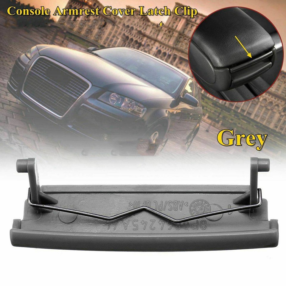 2X Gray/Car Armrest Lid Console Cover Clip Catch for Audis A3 8P 03 ...