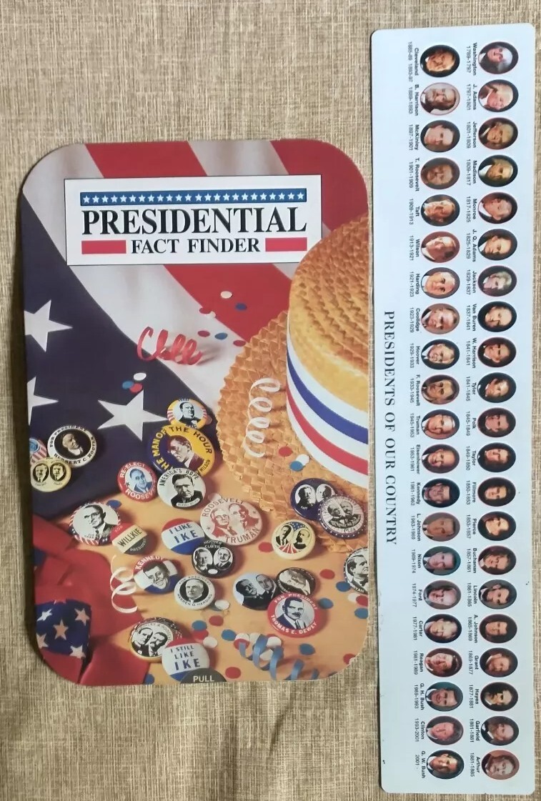 US 41 Presidential Fact-Finder & 30 cm Army Ruler with Pictured ...