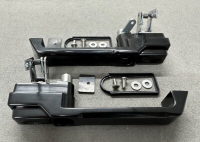LRC3475 - PAIR OF FRONT ALUMINIUM DOOR HANDLES IN BLACK FOR LAND ROVER ...