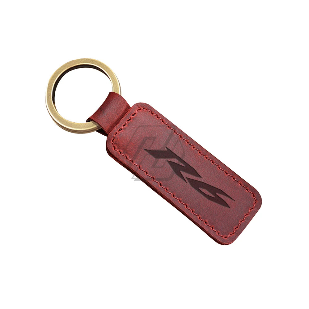 Motorcycle cowhide logo keychain keyring lanyard For Yamaha YZF-R6 R6 ...