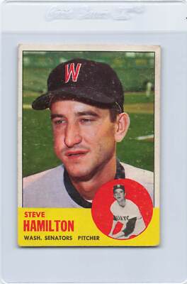 1963 Topps #171 Steve Hamilton Senators VG *DA-C2236 | eBay
