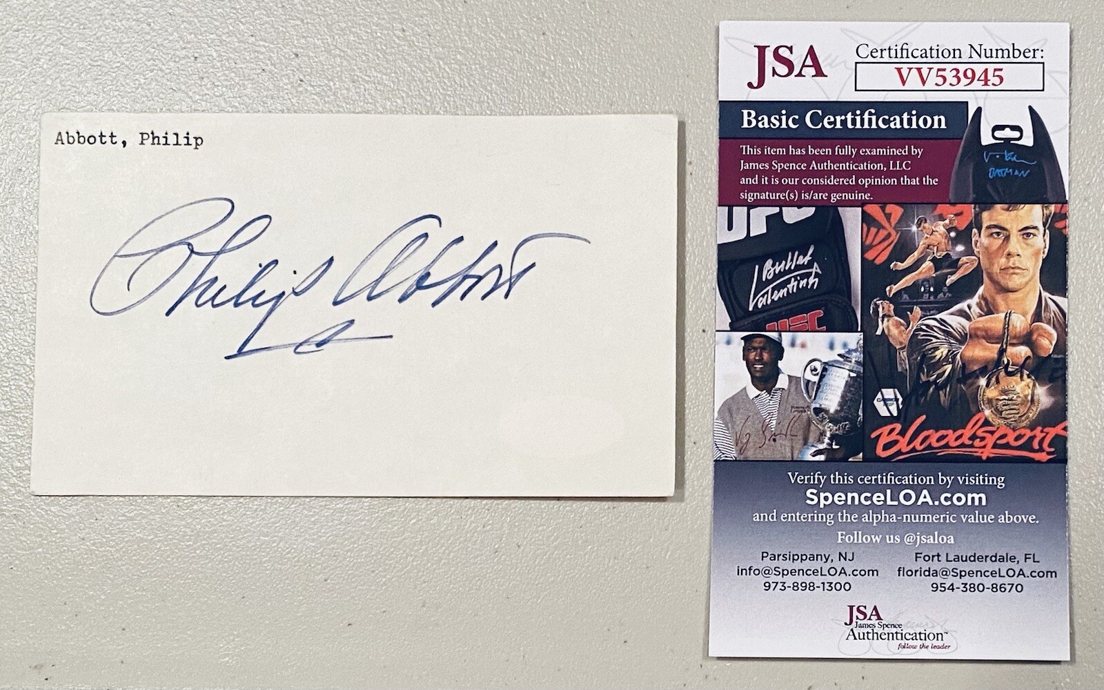 Philip Abbott Signed Autographed 3x5 Card JSA Certified The F.B.I | eBay