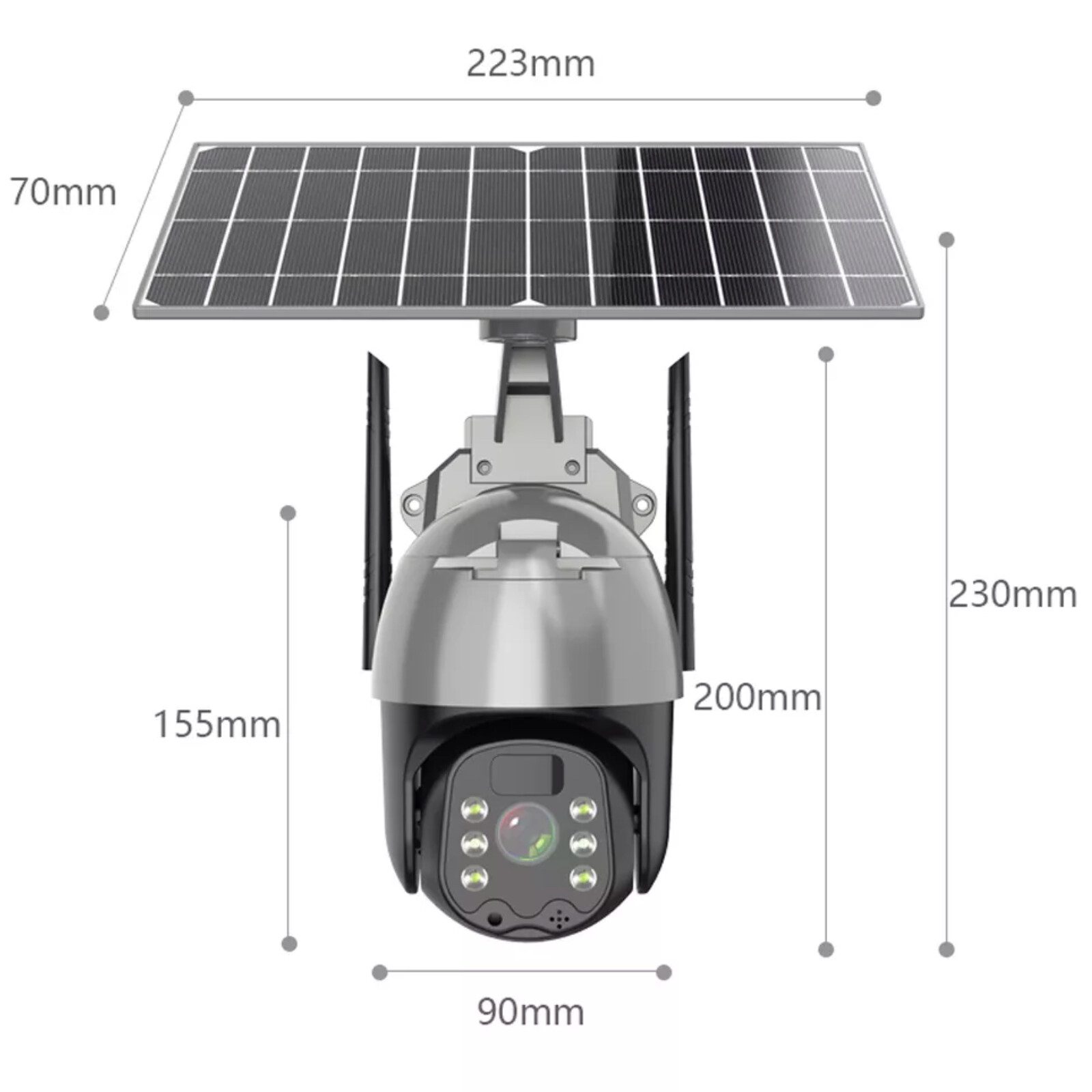 Solar Power 4MP Camera Pan/Tilt/Zoom 4G Wifi Wireless Security HD Video ...