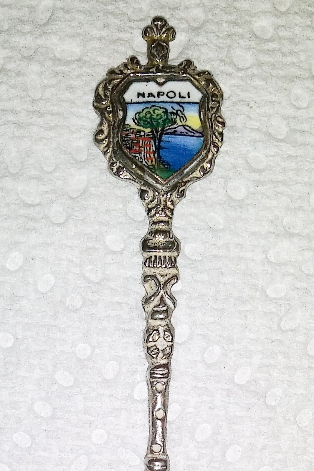 Vtg Souvenir Spoon Collectible Napoli Italy Enamel 5" | eBay