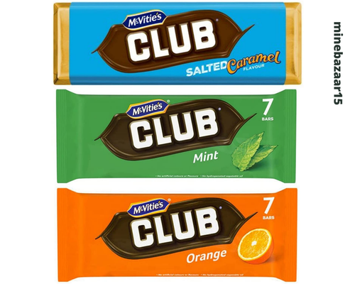 McVitie's Club Biscuits, Salted Caramel (7 Pack), Mint (7 Pack), Orange ...