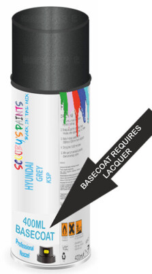 Basecoat Aerosol For Hyundai Grey Ksp Spray Paint Chip Removal Repair ...